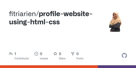 GitHub Fitriarien Profile Website Using Html Css
