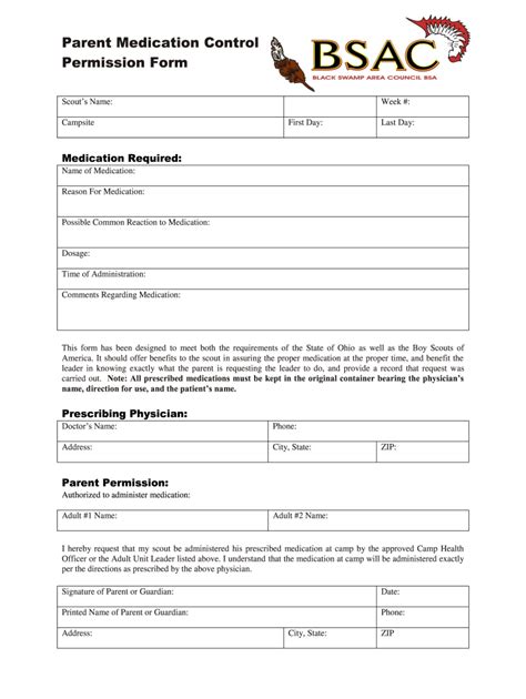 Bsa Medication Form Complete With Ease Airslate Signnow