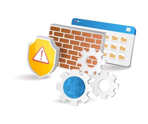 Premium Vector Server Hosting Technology Security Wall System