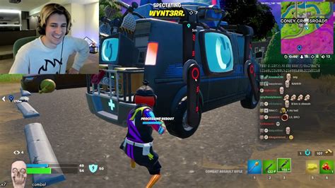 Xqc Plays Fortnite With A Stream Sniper Youtube
