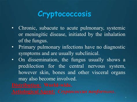 Cryptococcus Neoformans For Bmit Class Pptx Medical Health