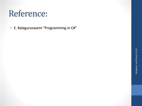 Delegates And Events In C Pptx Programming Languages Computing