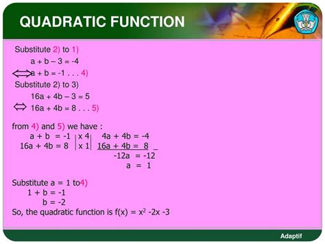 ppt functions linear function equation and quadratic function