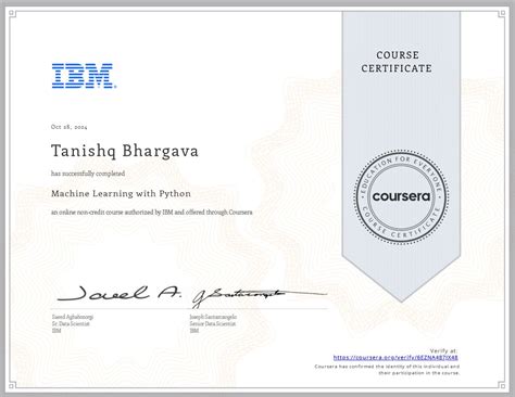 Tanishq Bhargava On Linkedin Machinelearning Python Datascience Ai Continuouslearning Ibm…
