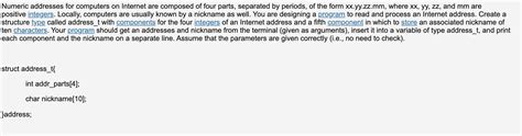 Solved Numeric Addresses For Computers On Internet Are