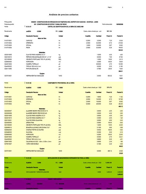 Presupuesto De Expdiente Enumerado Pdf Albañilería Ingeniería De