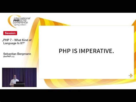 international php conference talk what kind of language is it from