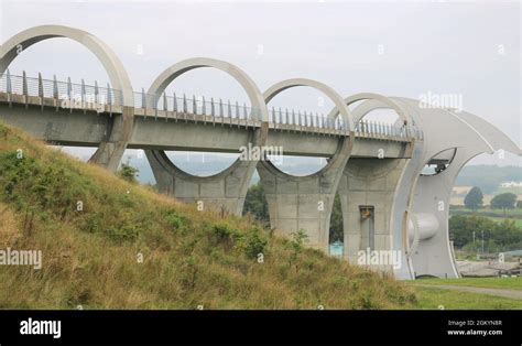 The Falkirk Wheel A Rotating Boat Lift In Tamfourhill Falkirk In