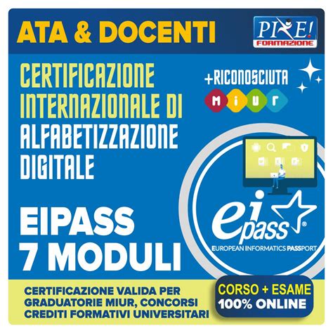 Eipass 7 Moduli User 135€ Promo Corsi Per Concorsi