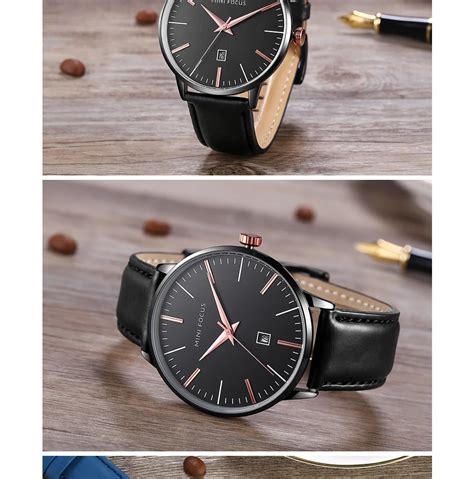 Мини-фокус модные Reloj кожаные кварцевые часы повседневные мужские s ...
