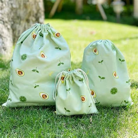 Polyester Pouch Avacado Custom Pouch Printed Polyester Pouch