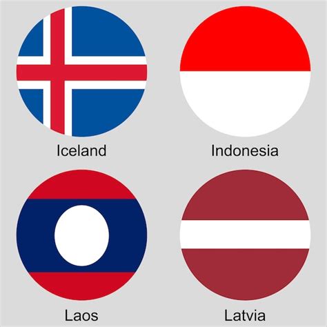 Vector De Banderas Internacionales Completamente Editable Vector Premium
