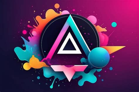 Premium Photo Abstract Background With Splashes And Triangle In Round
