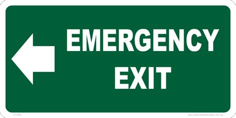 Emergency Exit Signs Exit Arrows National Safety Signs