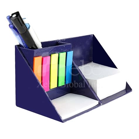 Foldable Note Cube Box With Pen Holder School Commodity Custom Sticky
