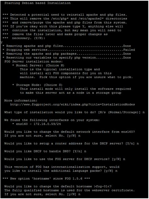 Linux FOG Server Install Bjosoren S IT Tech Blog