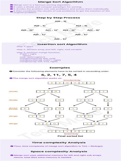 3 Sorting Algorithms By Tech Move Pdf