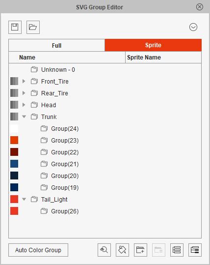 Customizing Color Group Structure