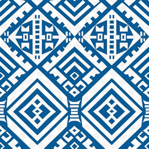 Aztec Abstract Pattern With Aztec Icon And Geometric Shapes Nature
