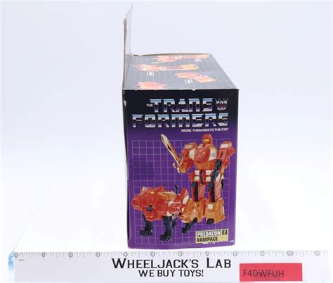 Rampage Metal W Box 100 Complete 1986 Vintage Hasbro G1 Transformers