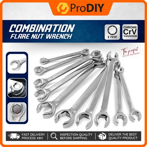6mm To 27mm Combination Flare Nut Wrench Spanner Set Spanar Paip