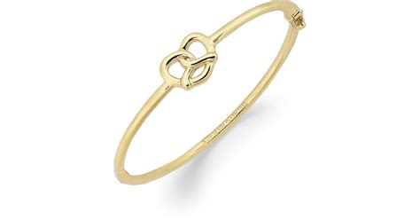 Kate Spade 12k Goldplated Pretzel Hinge Bangle Bracelet In Metallic Lyst