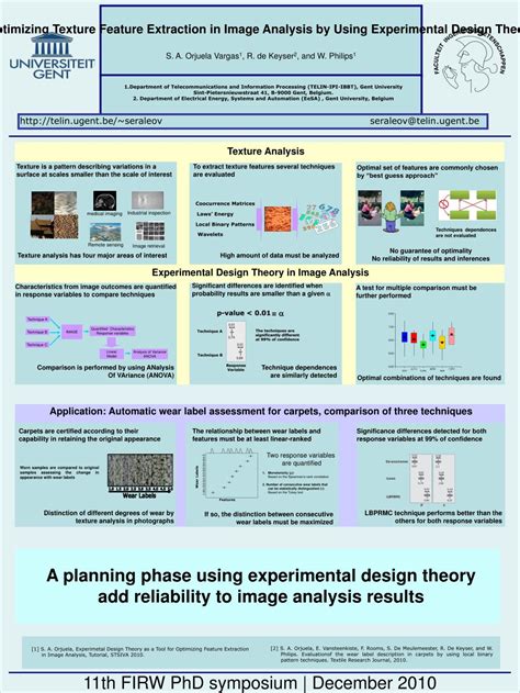 Ppt Optimizing Texture Feature Extraction In Image Analysis By Using Experimental Design