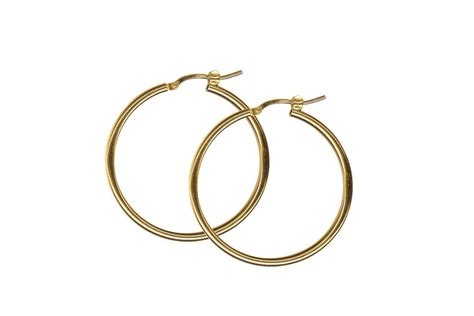 9ct Yellow Gold Italian Hoop Earrings 30mm Anastasia Anastasia