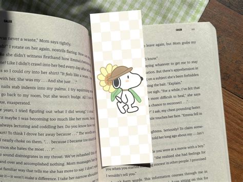 Sunflower Snoopy Bookmark Handmade Cute The Peanuts Book Accessory
