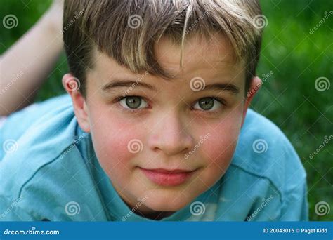 Knappe Jongen Stock Foto Image Of Wenkbrauwen Negen 20043016