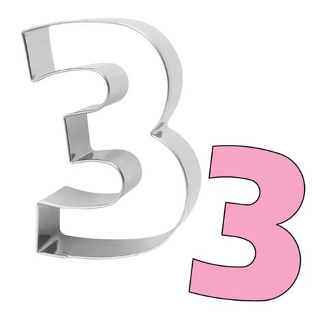 Number Three Cookie Cutter Baking Pleasures