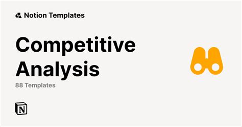 Best Competitive Analysis Templates From Notion Notion Marketplace