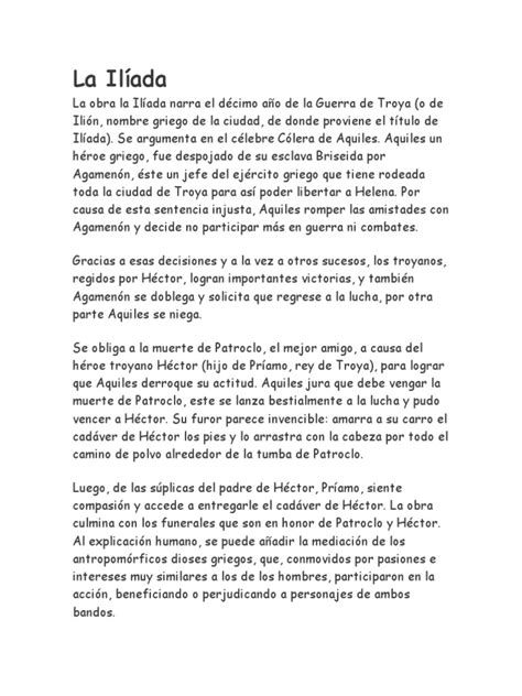 La Ilíada Pdf Aquiles Héctor
