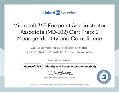 Just Finished The Course “microsoft 365 Endpoint Administrator
