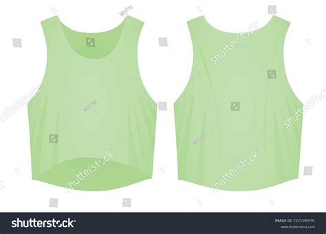 Green Women Crop Top Vector Illustration Stock Vector Royalty Free