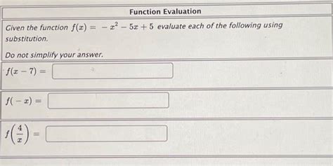 Solved Given The Function F X X X Evaluate Each Of The Chegg Com