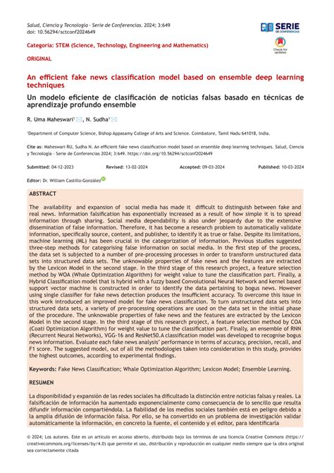 Pdf An Efficient Fake News Classification Model Based On Ensemble Deep Learning Techniques