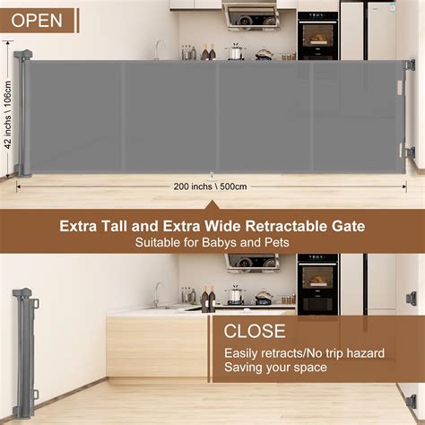 Snapklik Miumoon Upgrade Inch Retractable Baby Gates Extra Wide