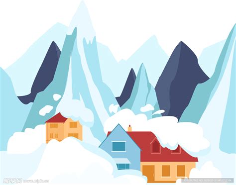 深山房子插画设计图背景底纹底纹边框设计图库昵图网