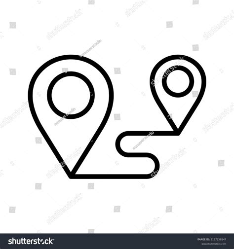 Route Tracking Icon Gps Navigation Start Stock Vector Royalty Free 2197258147 Shutterstock