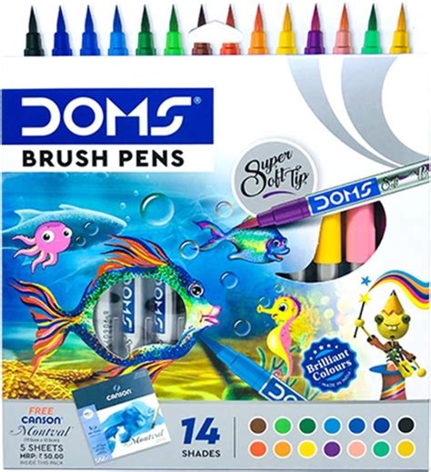 Doms Brush Pens Assorted Pack Shades