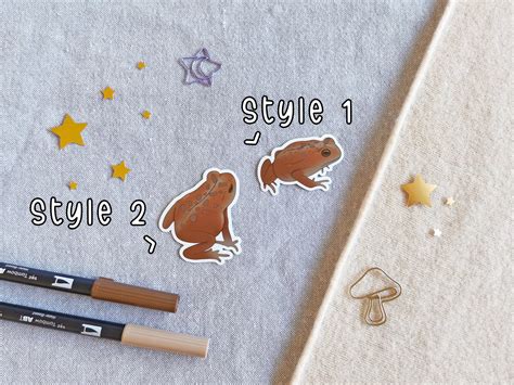 Toad Vinyl Sticker Weatherproof Waterproof Toads Frog Glossy Etsy