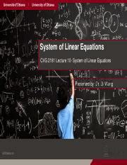 Understanding Systems Of Linear Equations Methods And Analysis Course Hero