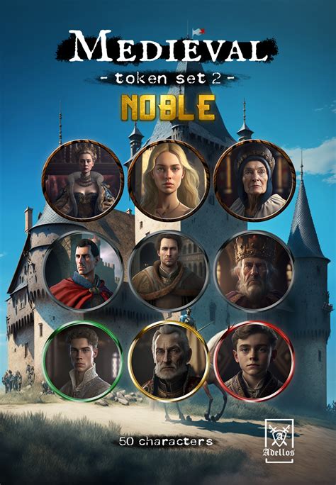 Adellos Medieval Token Set 2 Nobles Adellos