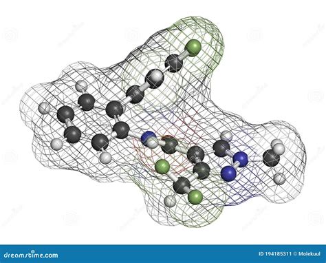 Fluxapyroxad Fungicide Molecule Skeletal Formula Vector Illustration CartoonDealer 193534296