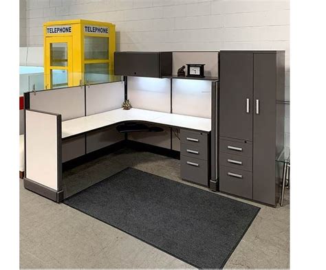 The Office Leader 72 Powered L Shape Cubicle Workstation With