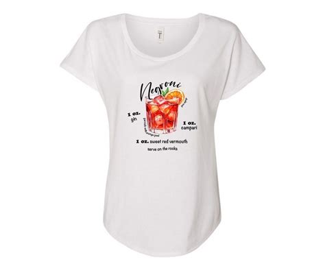Negroni Recipe Ladies Tee Booze Shirt Brunch Cocktail T For Her