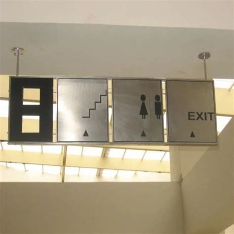 Stainless Steel Exit Signages In Chuna Mandi New Delhi Unique Design ID 2079426530