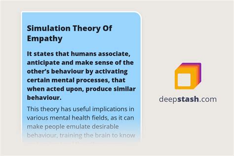 Simulation Theory Of Empathy Deepstash