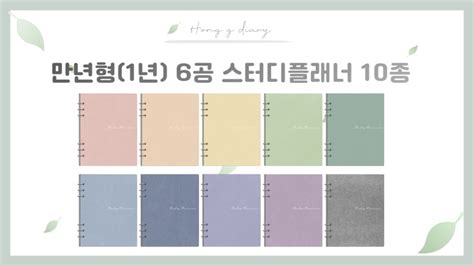 홍지다이어리 굿노트 6공 스터디플래너만년형 1년 10종 네이버 블로그